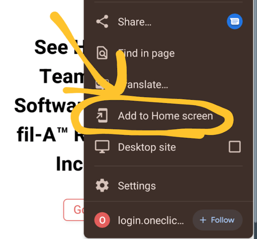 Download OneClick app