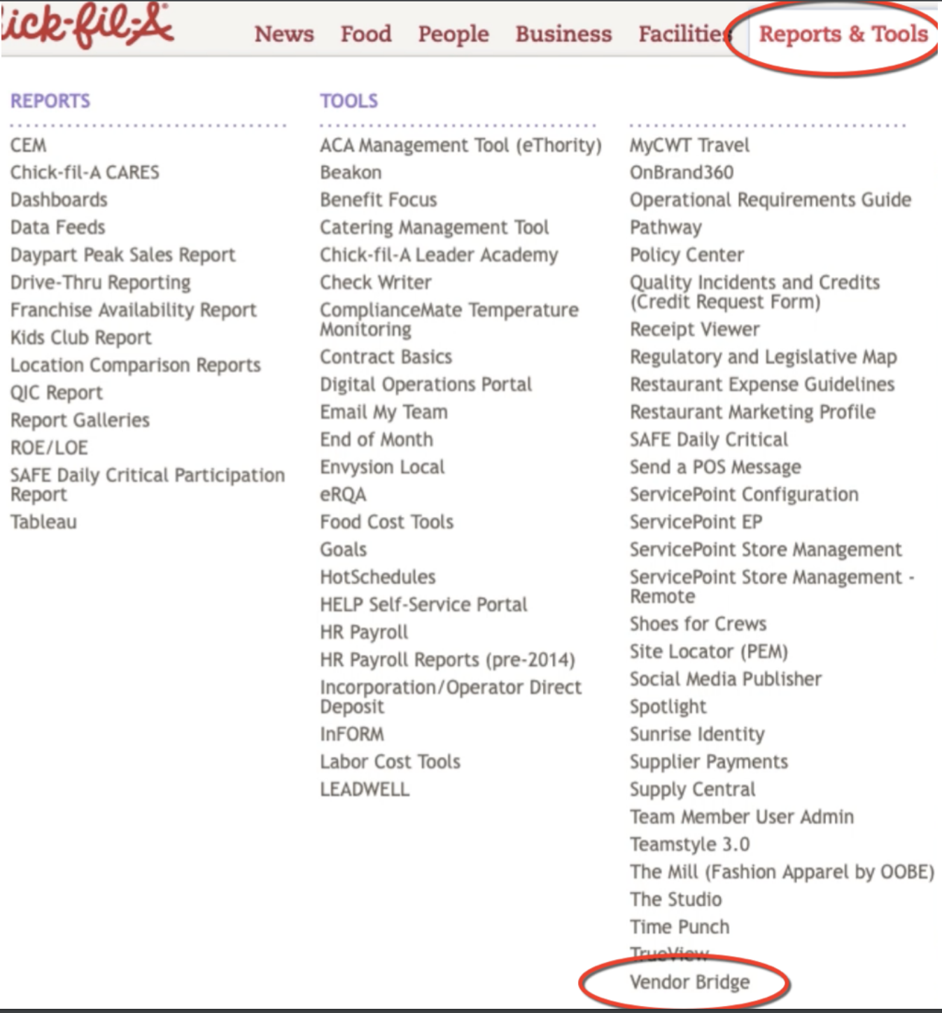 Vendor Bridge integration instructions